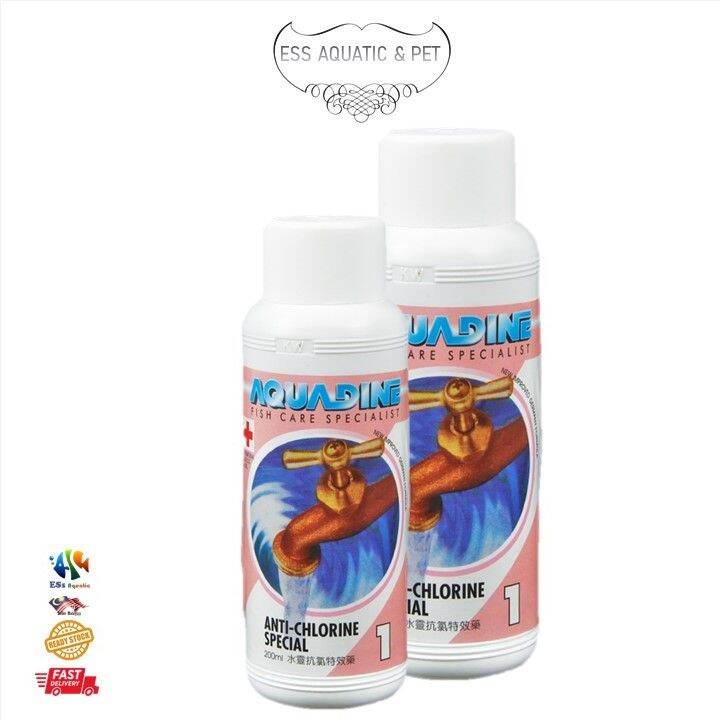 AQUADENE Anti Chlorine for Aquarium tap water treatment, Cecair anti klorin akuarium, rawatan ...