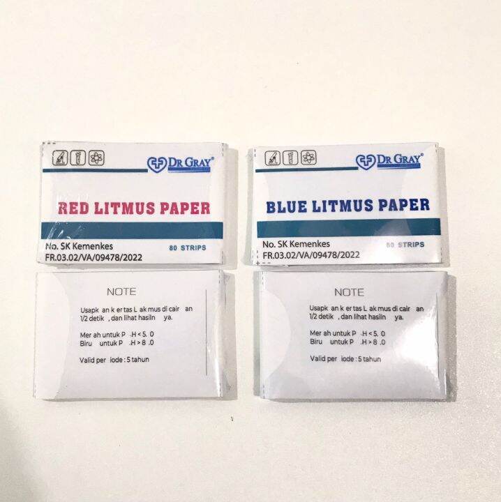 Kertas Lakmus 80Pcs Dr Gray Ph Paper 80Strip Blue/Red Litmus Paper ...