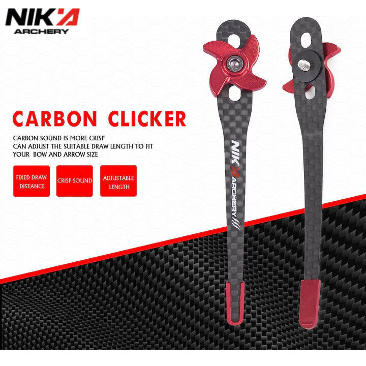 NIKA Arrow Clicker Recurve Bow Signal Release Tool Carbon Fiber Clicker ...