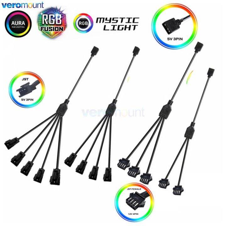 M/B RGB AURA SYNC JST SM Adapter 30Cm Transfer To 12V 4Pin RGB Or 5V 3Pin ARGB JST 3Pin SM3P ...