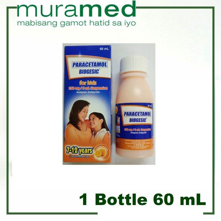 Biogesic Suspension Orange 250 mg 60 mL | Lazada PH
