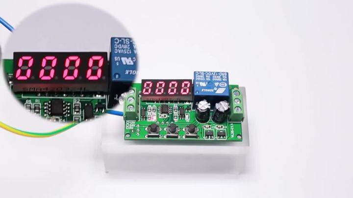 DC 12V Pulse Counter Module High Level Trigger Relay Module 0-10KHz Frequency Counter for Motor ...