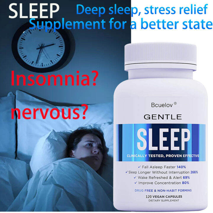 Natural Sleep Aid Capsules - Deep Sleep, Stress Relief, Comfort ...