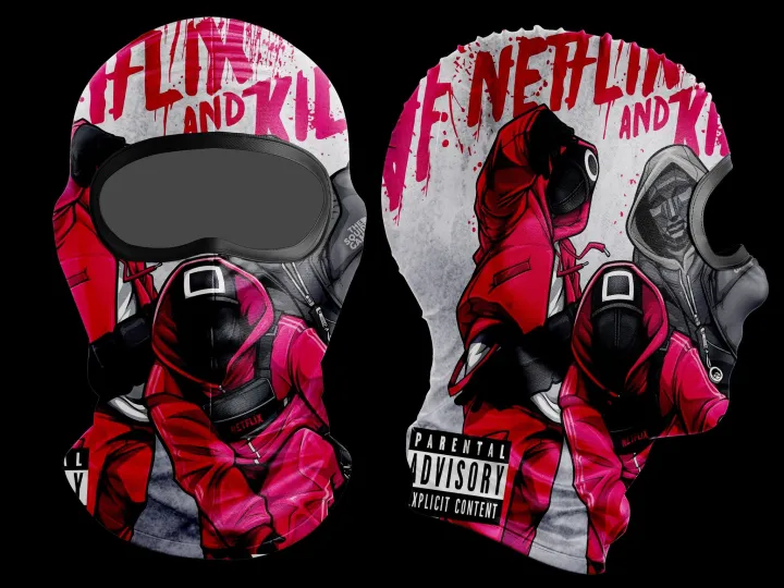 SQUID GAME INSPIRED MOTOR RIDING BALACLAVA AND BANDANNA FULL MASK full ...