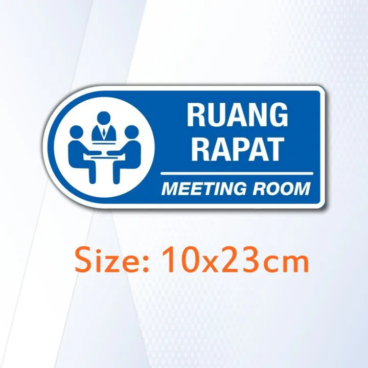 DS Signage Rambu Ruang Rapat Meeting Room PVC Tebal 5mm DheaShop ...