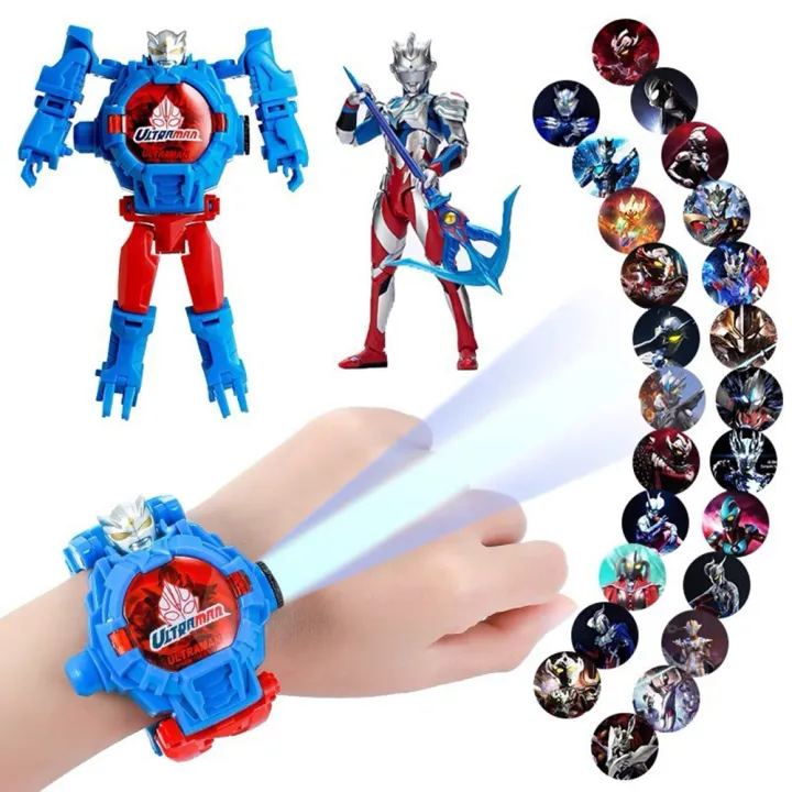 Kids Watch Boy Girl Cartoon 3D Projection Transform Robot Watch ...