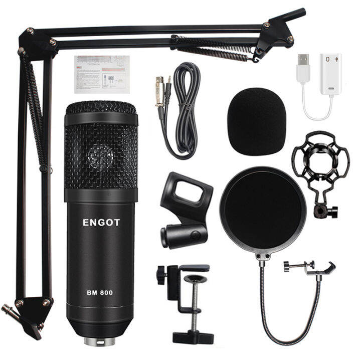 BM 800 home Studio recording equipment condenser microphone mic kit set ...