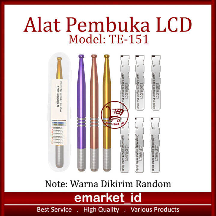 Alat Pembuka LCD TE-151 / Pisau Pelepas Pembersih Lem Touchscreen Opening Casing HP / Besi ...