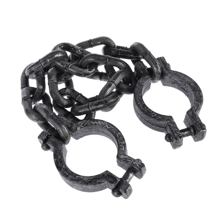 Eshopdeal【Ready Stock】Plastic Wrist Shackles Prison Handcuffs Chain ...