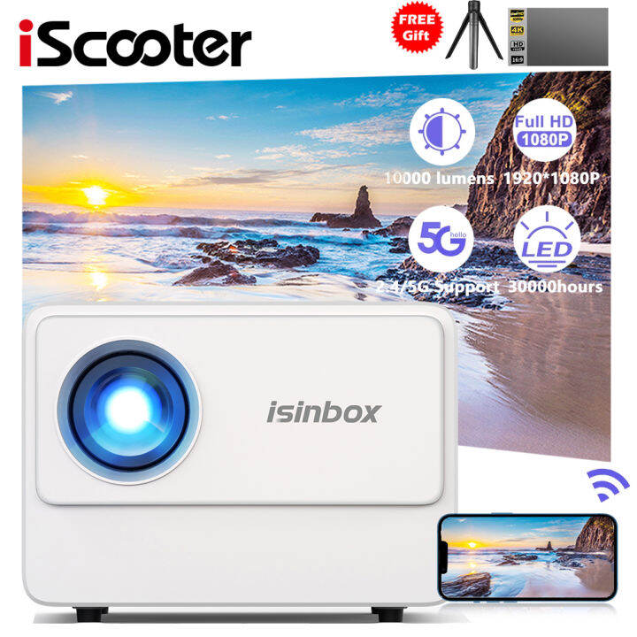 [Free 1*tripod+Screen] iScooter K11 10000 Android 12.0 Lumens Projector ...