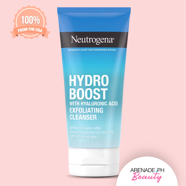 Neutrogena Hydro Boost Hyaluronic Acid Exfoliating Facial Cleanser, 5 ...