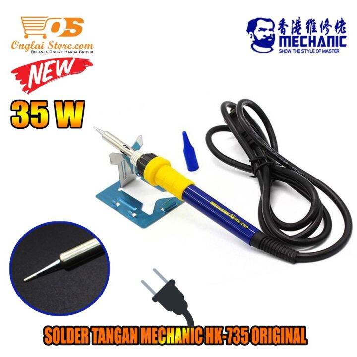 Solder Tangan Listrik 35 W MECHANIC HK-735 Soldering Iron HK 735 ORI | Lazada Indonesia