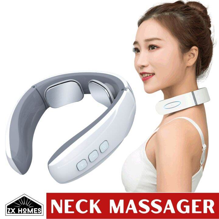 ZX HOMES Electric Pulse Cervical Spine Neck Massager/Neck Protection ...