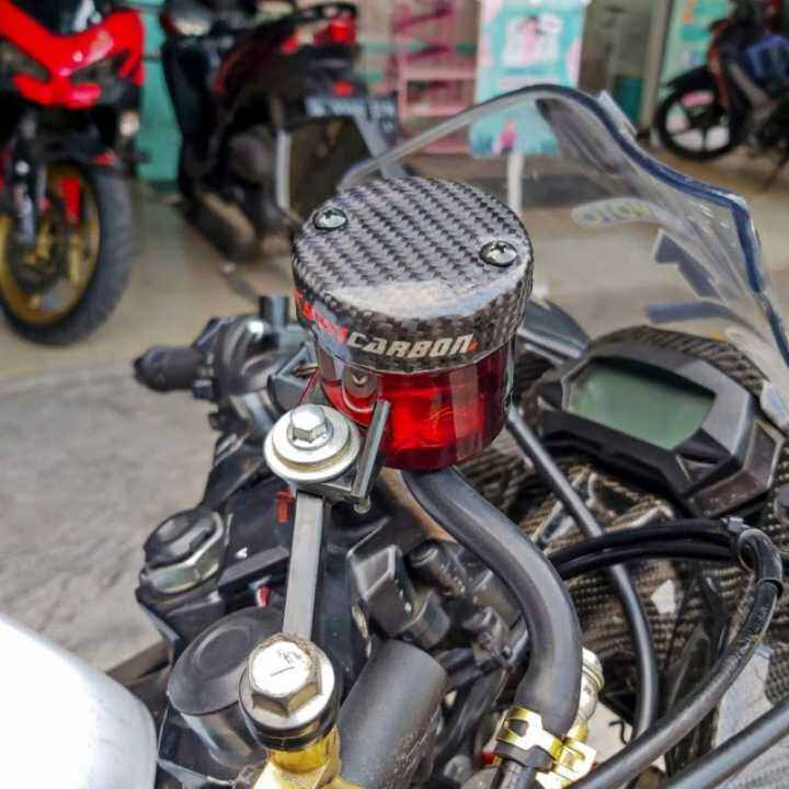 Tabung minyak rem carbon kevlar big 45ml fluid reservoir tank karbon ...