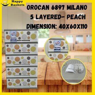 Orocan 6897 Milano 5 Layered Drawer Peach / Storage/Organizer/ Damitan ...