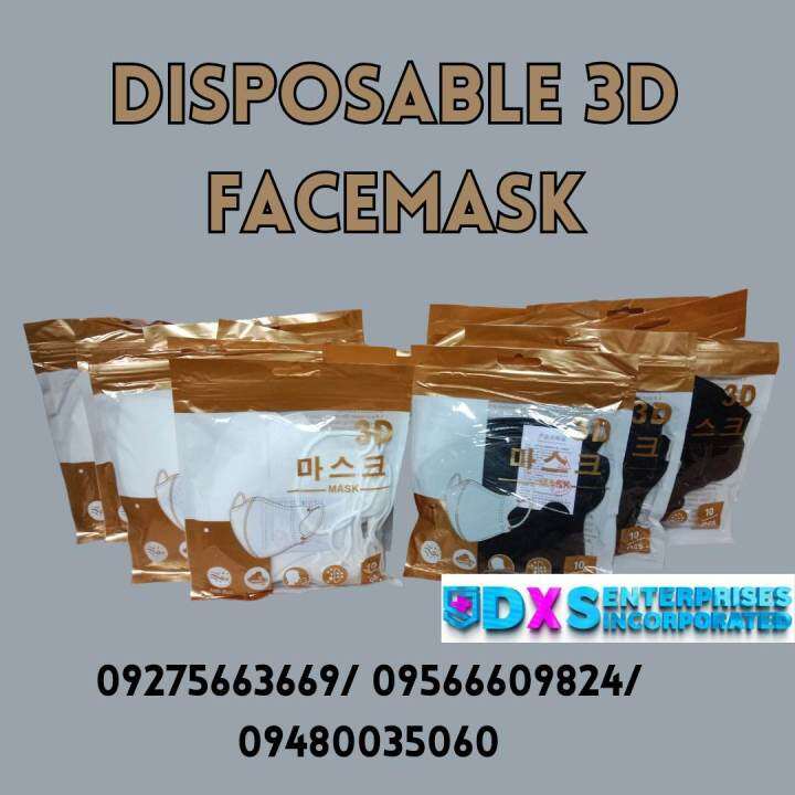 DISPOSABLE 3D MASK 10 PIECES PER PACK | Lazada PH
