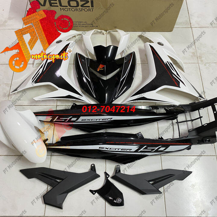 Yamaha Y15 Y15ZR V1 V2 Cover Set Black White Hitam Putih Exciter RC 3 Black Velozi | Lazada