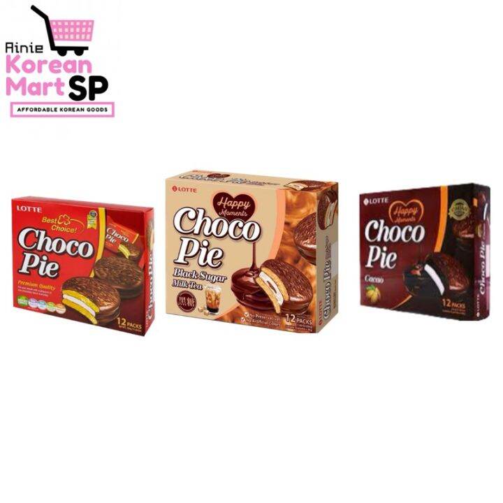 LOTTE CHOCO PIE BIG BOX KOREAN SNACK 12packs/box | Lazada PH