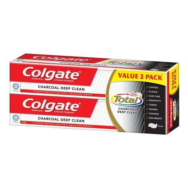 COLGATE Total Charcoal Deep Clean Toothpaste Twin Pack 2X150G | Lazada Singapore