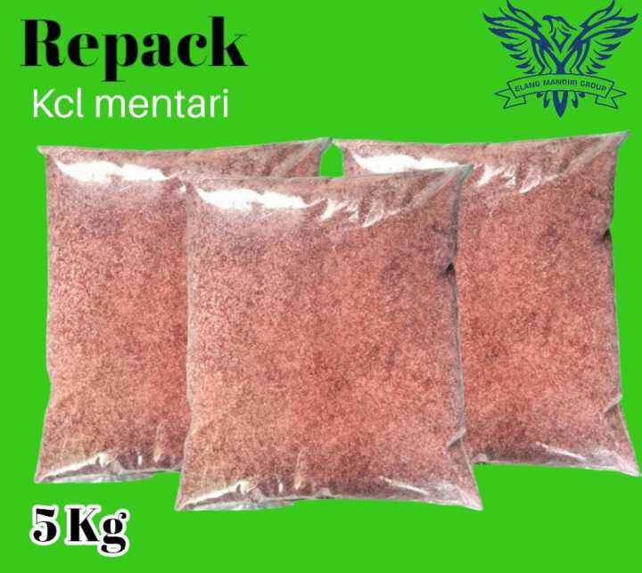 Repack 5 kg Pupuk KCL MENTARI Kandungan K2O 60% KCL KUJANG | Lazada Indonesia