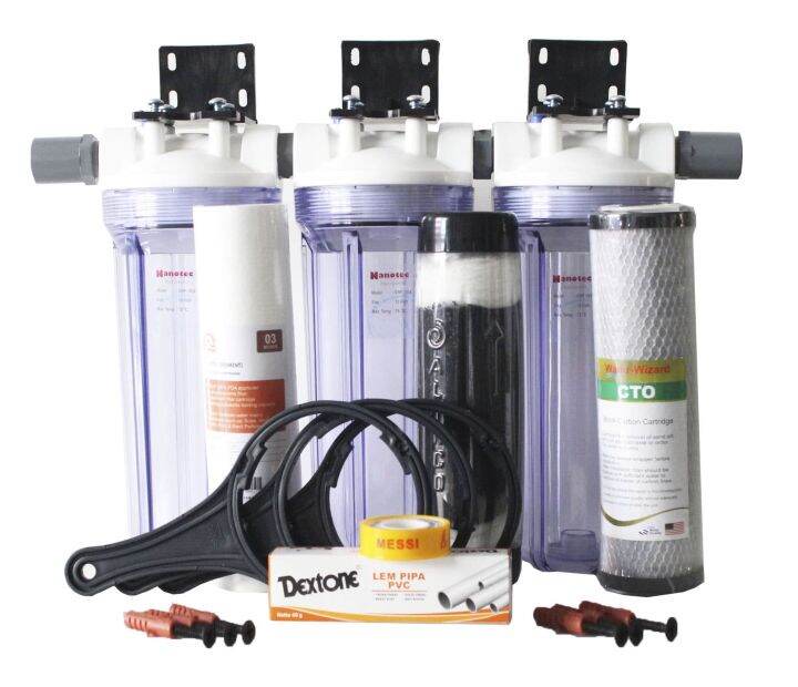 Filter Air Sumur Bor / Zat Besi / Paket Filter 3 Tahap SPC - KINNOYAMA ...