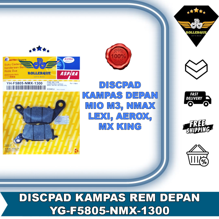Kampas rem dispad discpad depan belakang Yamaha Mio M3 Z S Nmax Aerox ...