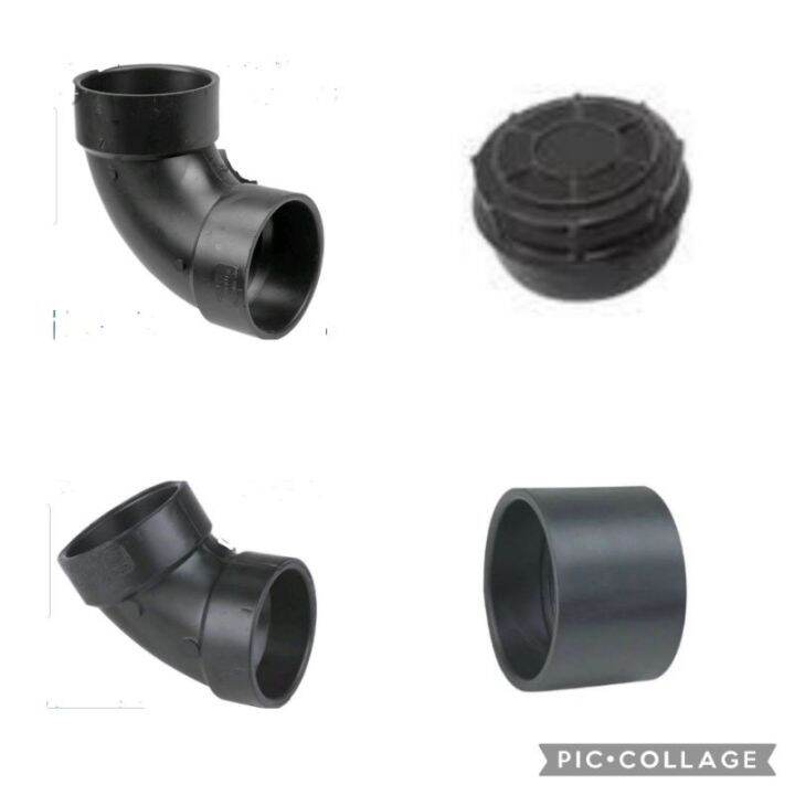 COD Black PVC 6 Elbow Coupling Clean Out | Lazada PH