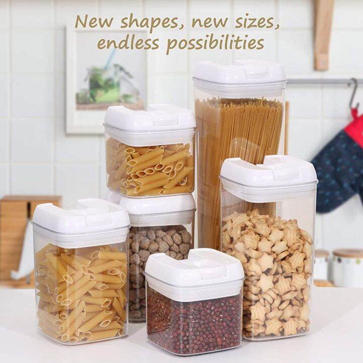 Food Storage Container Air tight Easy Open Lock Lid Dry Food Storage ...