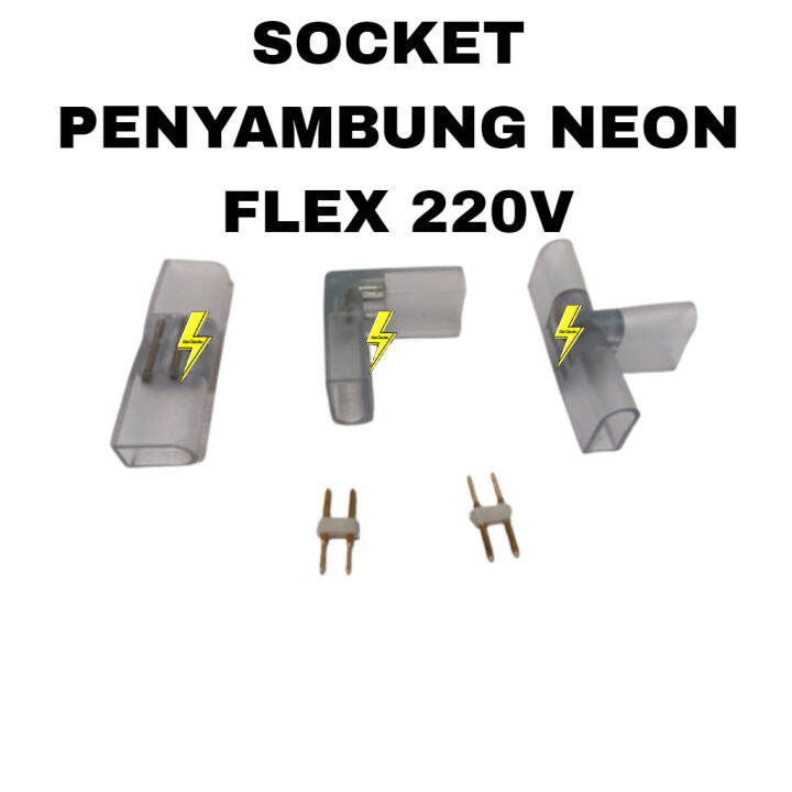 Socket Penyambung Neon Flex Cover Waterproof/Sambungan Lampu Neon Flex ...