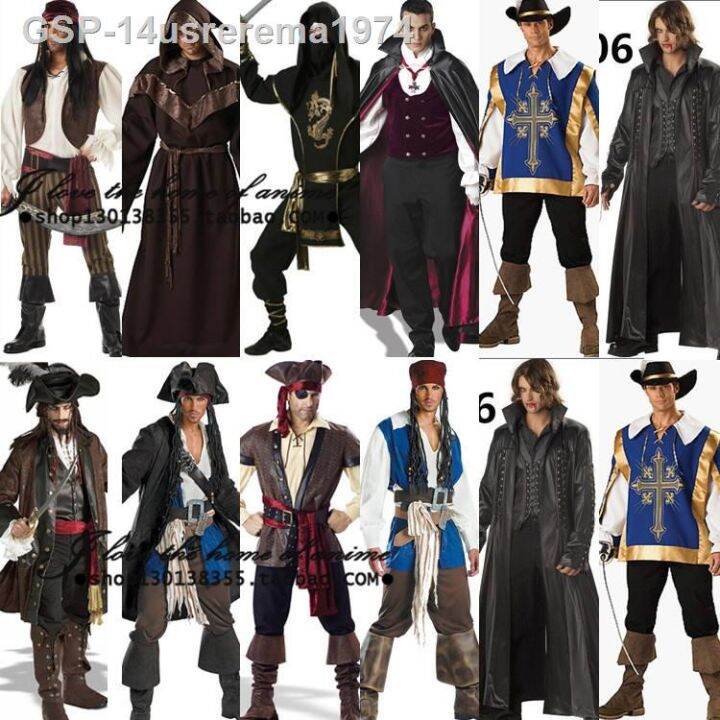 Men's Pirates of the Caribbean Costume Sparrow Uniform | Lazada PH