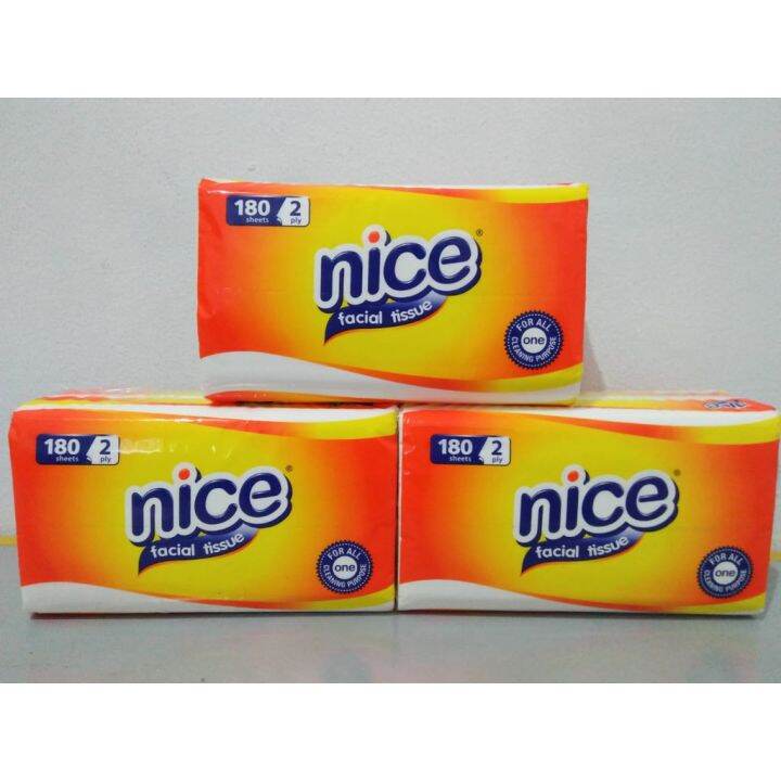 NICE FACIAL TISSUE 180 SHEETS/TISU KERING LEMBUT/TISU KERING WAJAH | Lazada Indonesia