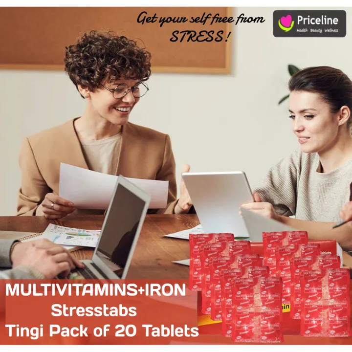 Authentic Multivitamins + Iron Stresstabs Tingi Pack of 20 Tablets ...
