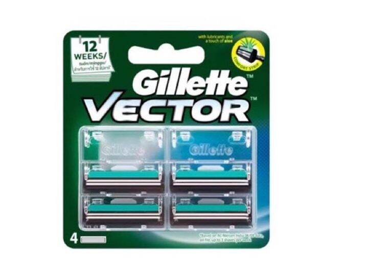 Gillette Vector Razor Refill 4pcs Cartridge Set | Lazada PH