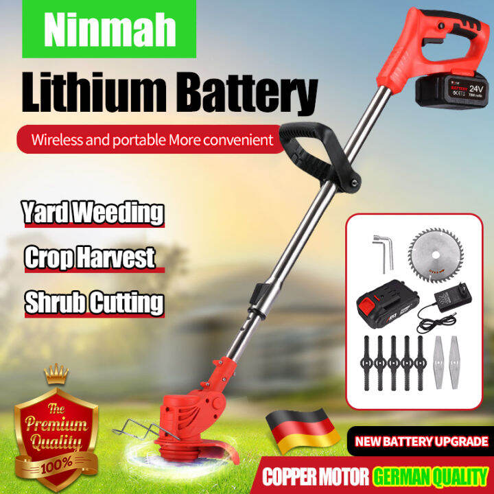 Cordless Lawn Mower Portable Trimmer Garden Tool Brush Grass Trimmer Electric Lawn Mower