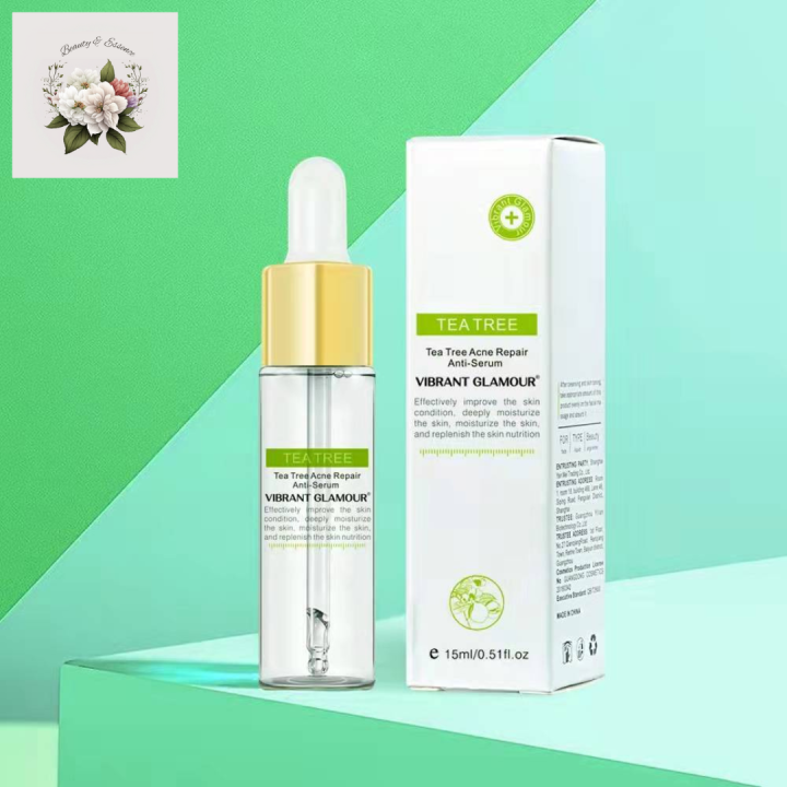 VIBRANT GLAMOUR Tea Tree Acne Face Serum Anti Acne Repair Pimple Marks ...
