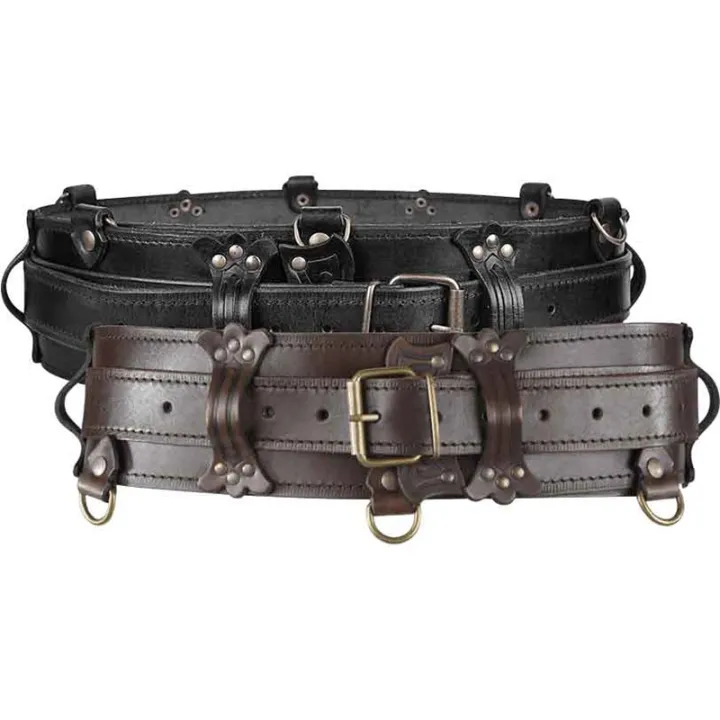 Medieval Festival Girdle Wide Leather Belt Steampunk Gothic Waist ...