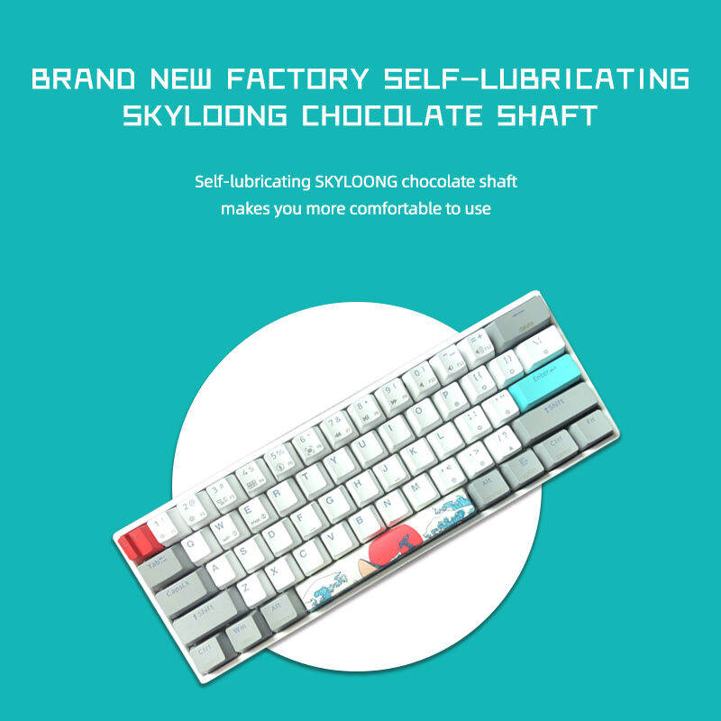 2022 Skyloong Mechanical Keyboard USB Wired LED Backlit Axis GK61 SK61 ...