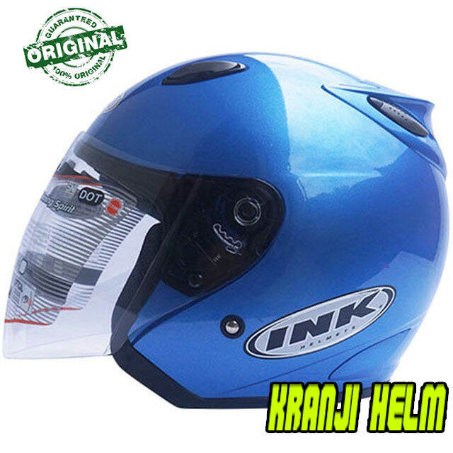 Helm ink / helm ink centro jet solid crystal blue original termurah ...