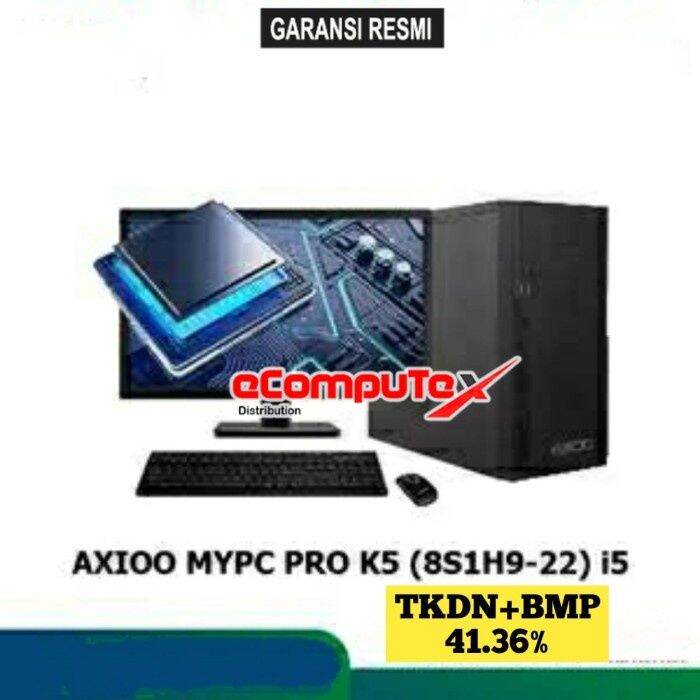 PC DESKTOP AXIOO MYPC PRO K5 (8S1H9-22) 8GB i5 TKDN GARANSI RESMI ...