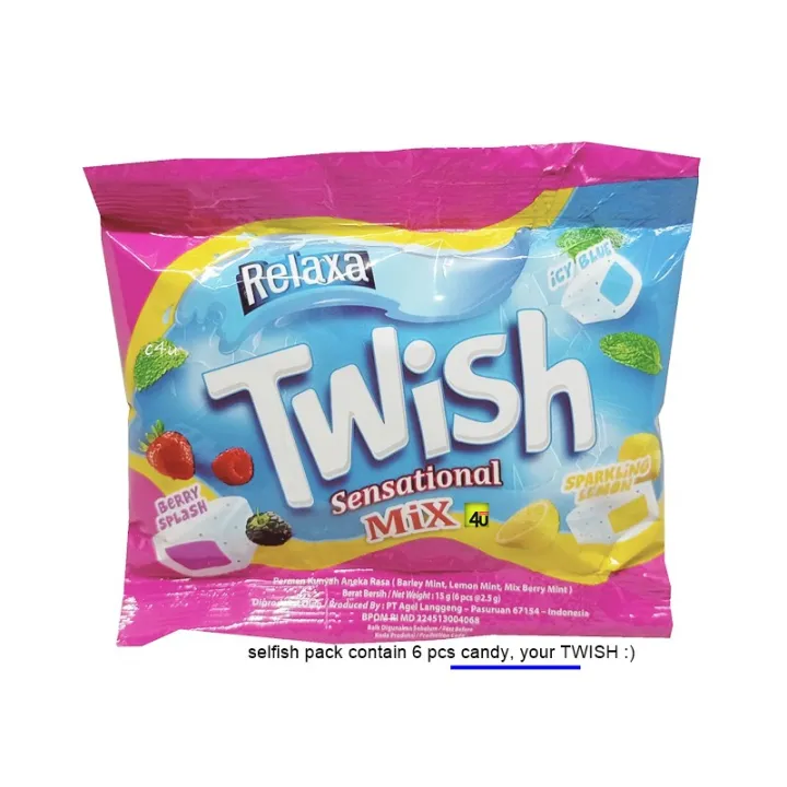 Relaxa TWISH Sensational Mix Candy - SACHET isi 6 butir | Lazada Indonesia