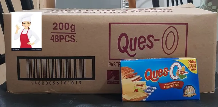(1 Case) 100% Ques-o Cheese 200 grams X 48 pieces Queso National ...