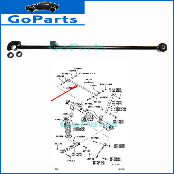 Rear Lateral Susp Arm Toyota Avanza F601 F602 F651 F652 [2003~17] Rush ...
