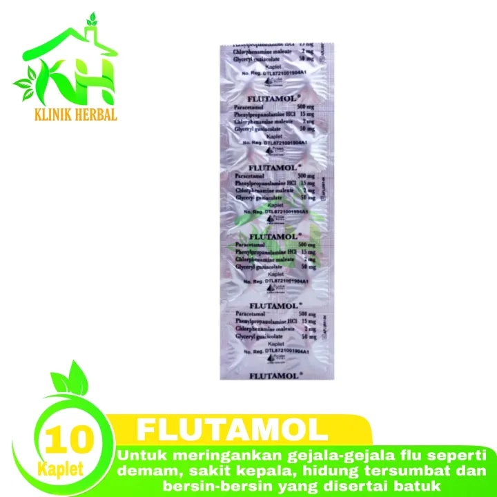 Flutamol Tablet - Obat Batuk ,demam & hidung tersumbat | Lazada Indonesia