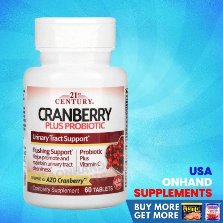 USA Onhand 21st Century Cranberry Plus Probiotic 60 Tablets Urinary ...