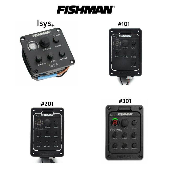 Guitar Acoustic Pickup Fishman® ISYS + 2 Band Onboard Preamp EQ Tuner ...