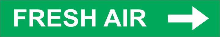สติ๊กเกอร์ความปลอดภัย - Sticker - Fresh air Right arrow Duct ...