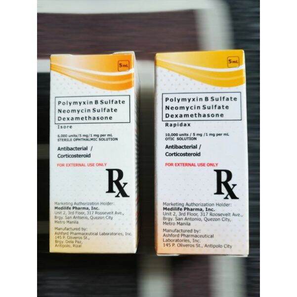 ☞PND Otic Rapidax Ear Drop Ophthalmic Isore solution 5ml | Lazada PH