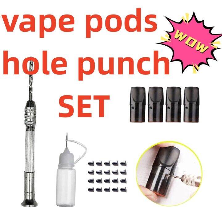 vape pods hole punch SET Universal pod puncher oiling tool set add ...