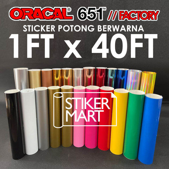 1ft x 40ft Sticker - Oracal 651 Uncut Sticker Balloon Sticker Craft Sticker Car Sticker Cameo ...