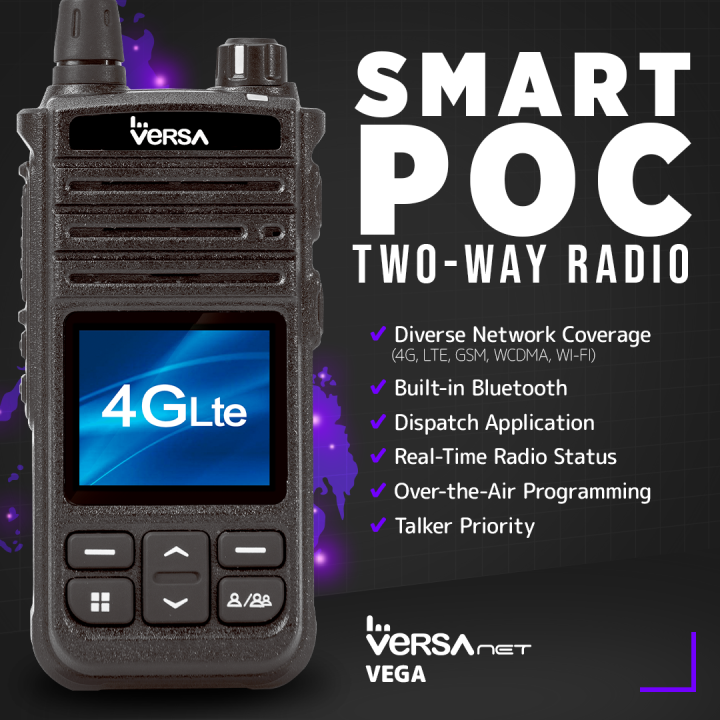 Versa Net Vega 4G LTE Network PTT over Cellular POC Two Way Radio - 1 ...